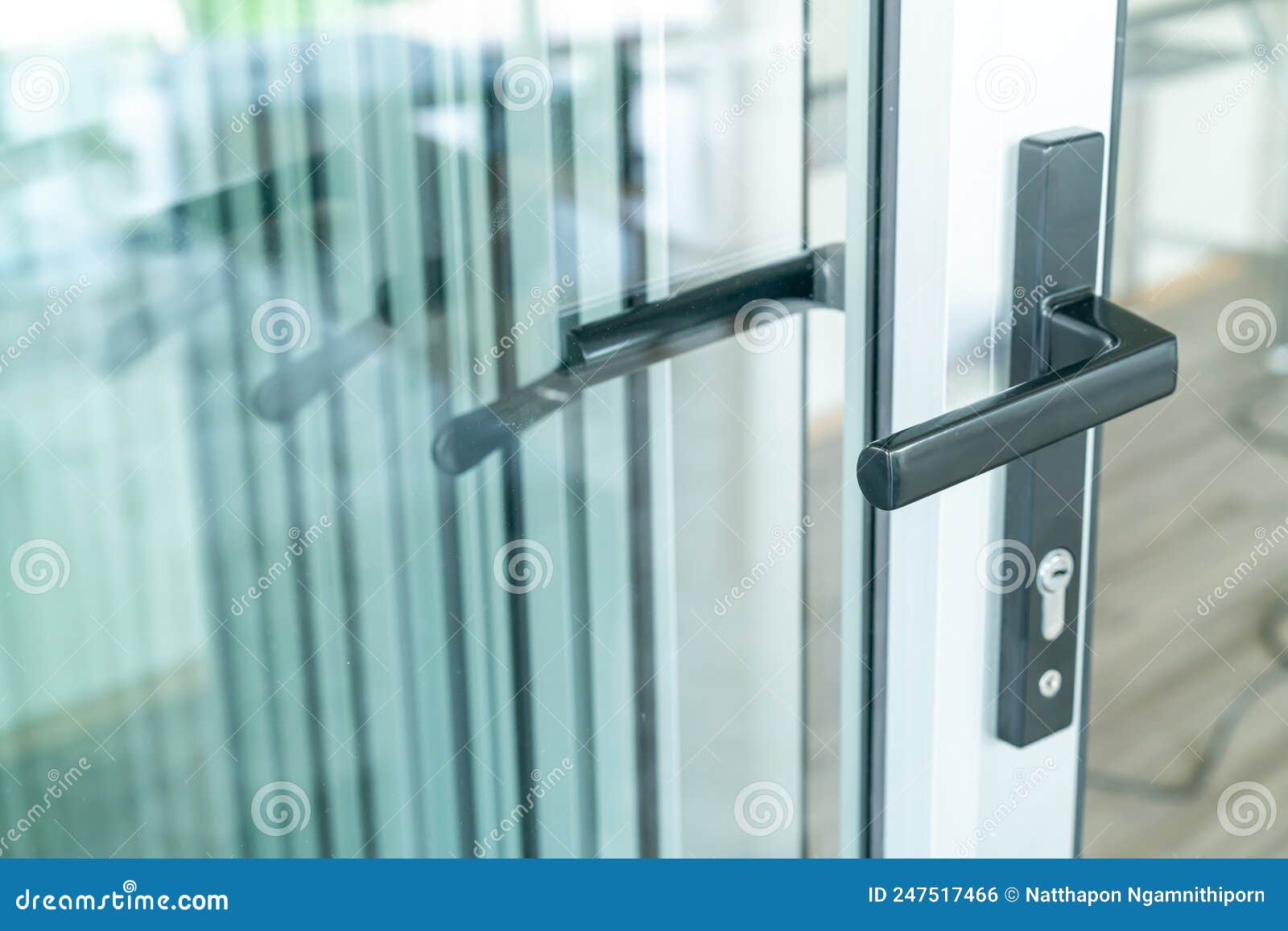 Hand Holder or Opener on Door Stock Photo - Image of hold, macro: 247517466