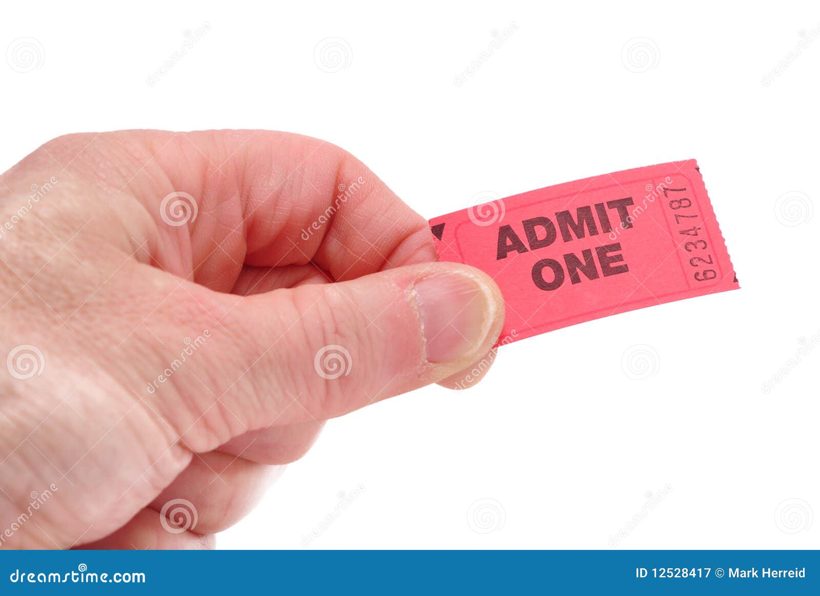 Hand Holding Admit One Ticket Stock Image - Image of coupons, tickets ...