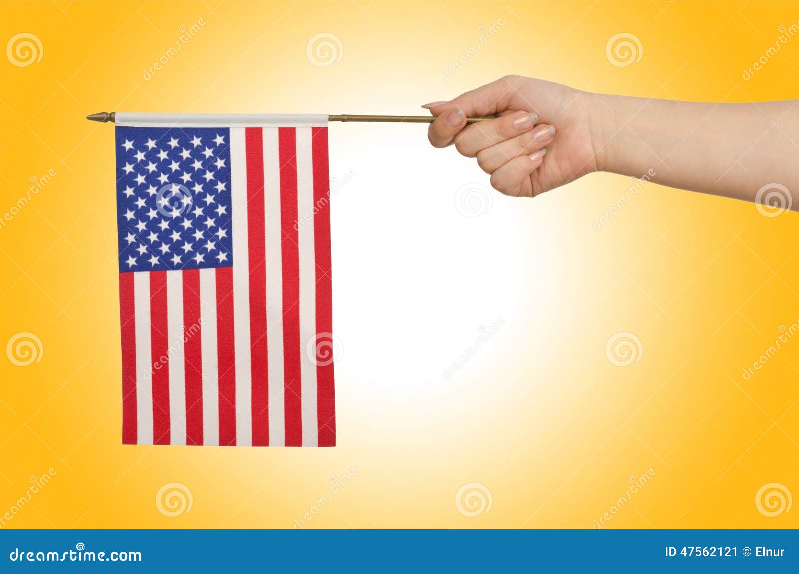Hand holding american flag stock image. Image of national - 47562121