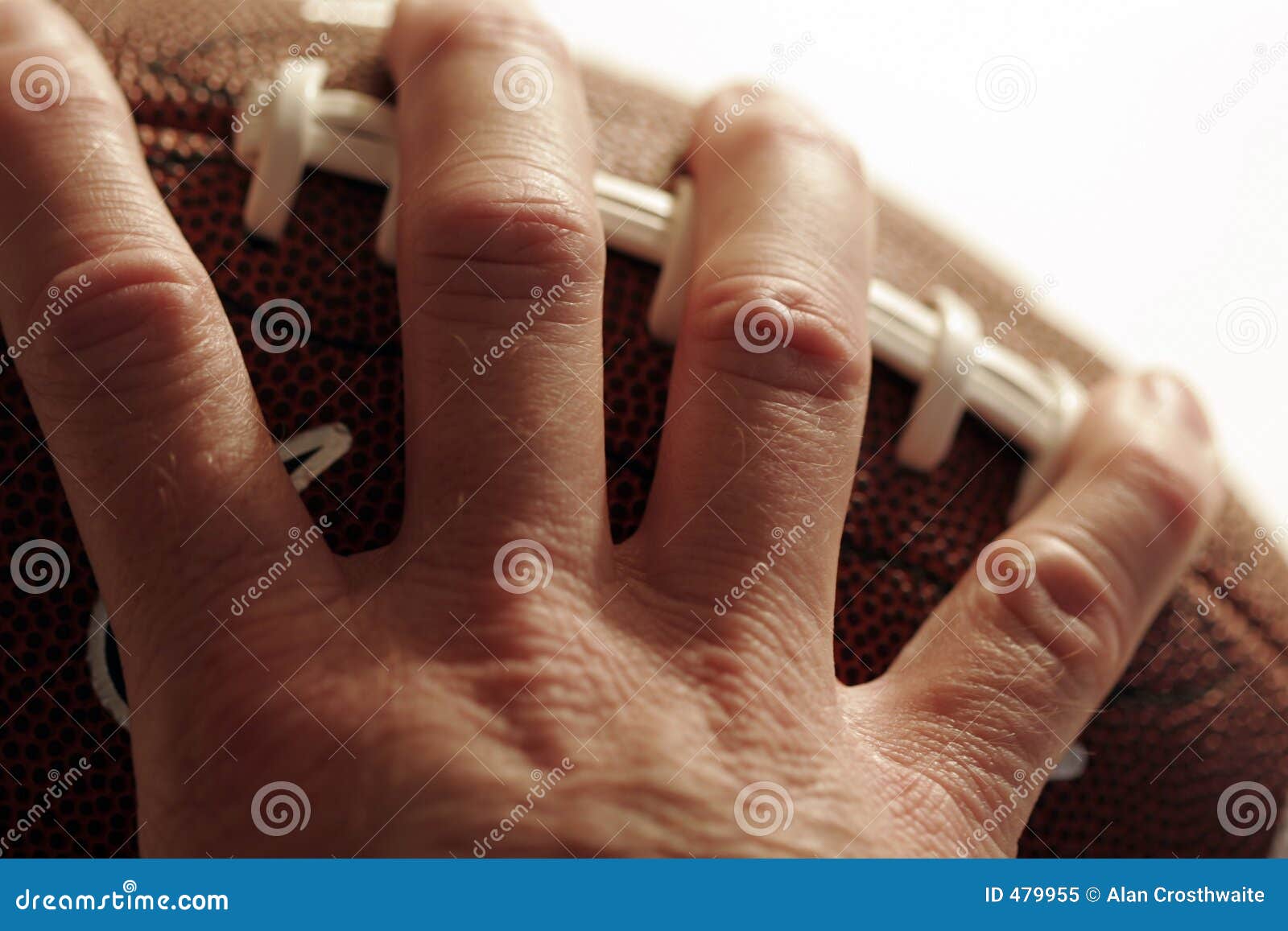 Hand Holding American Football Stock Image - Image of laces, gripping ...