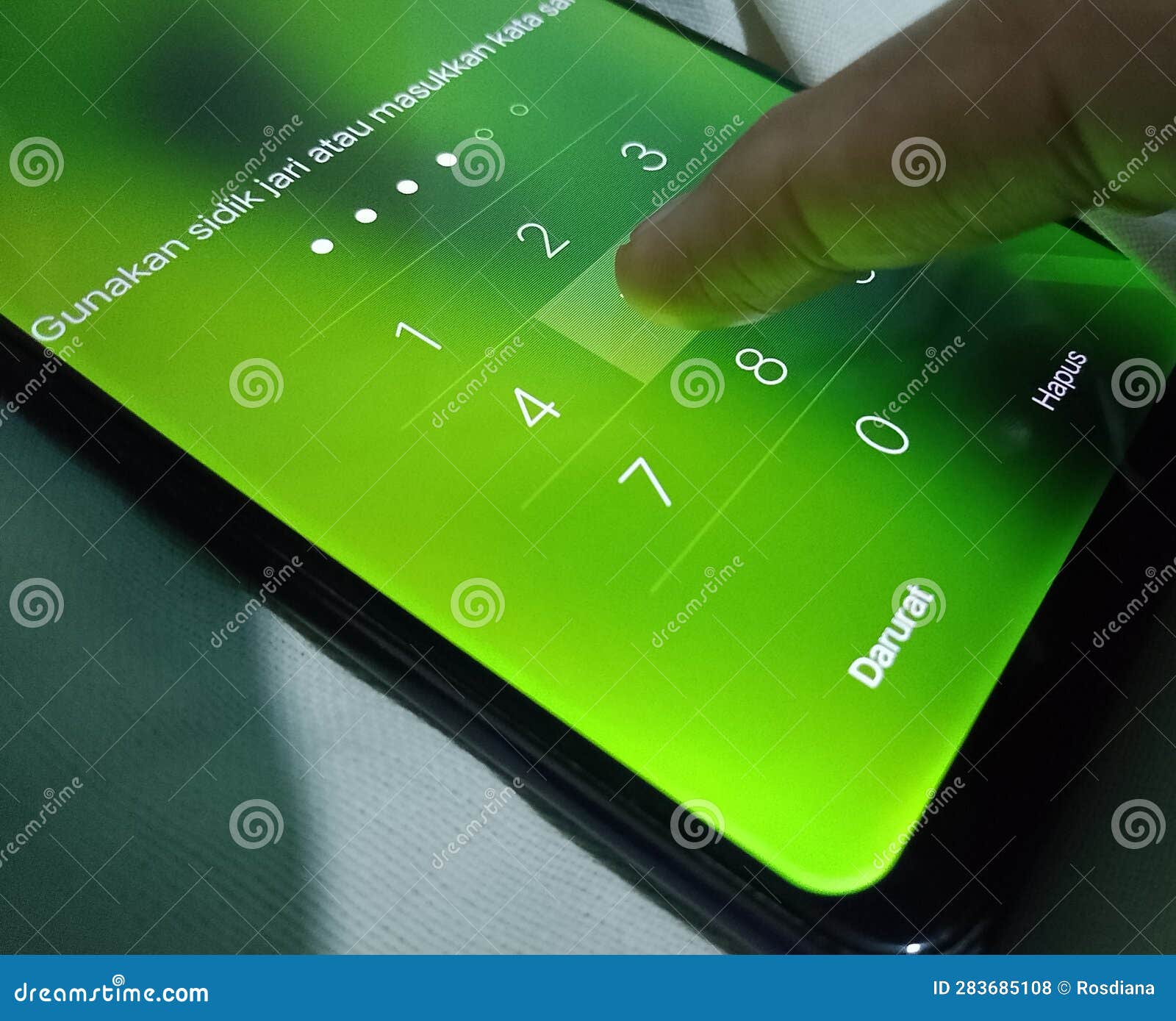 Enter Password on Smartphone Screen Stock Photo - Image of device ...
