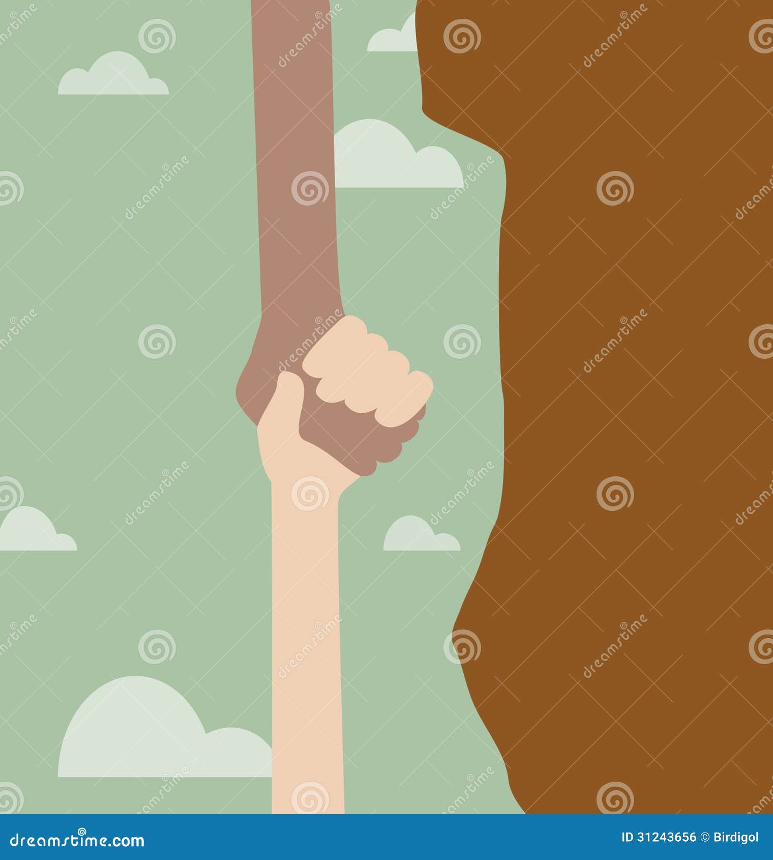 Hand Holding Another Hand from Falling Stock Vector - Illustration of ...
