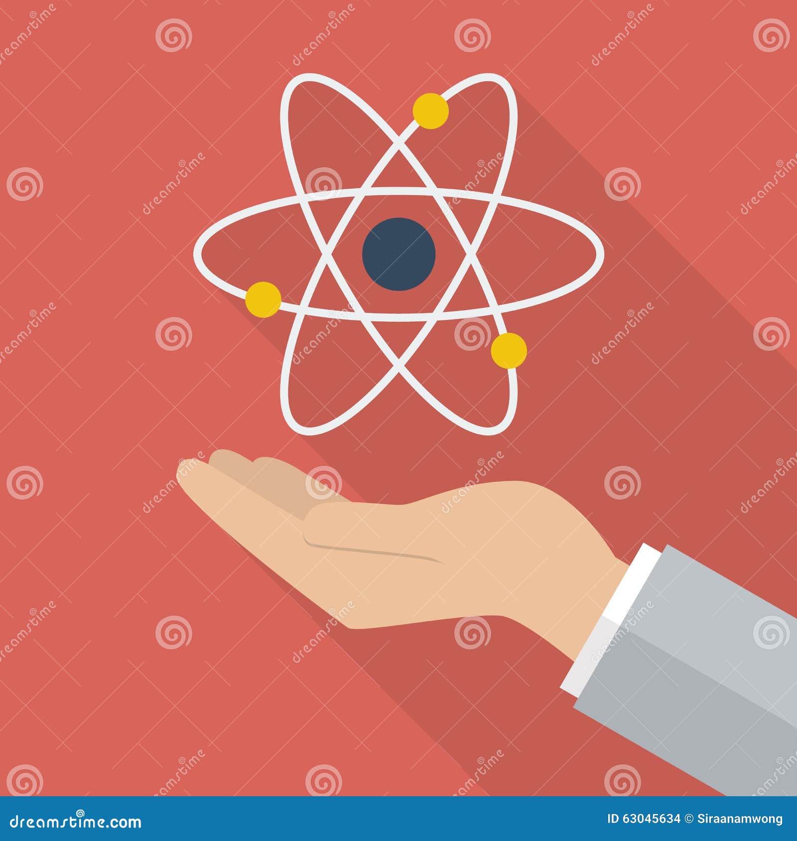 Hand Holding Atom Symbol Stock Illustrations – 189 Hand Holding Atom ...