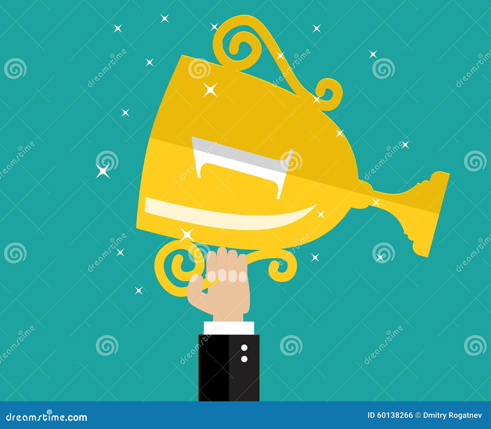 Hand holding award stock vector. Illustration of prize - 60138266