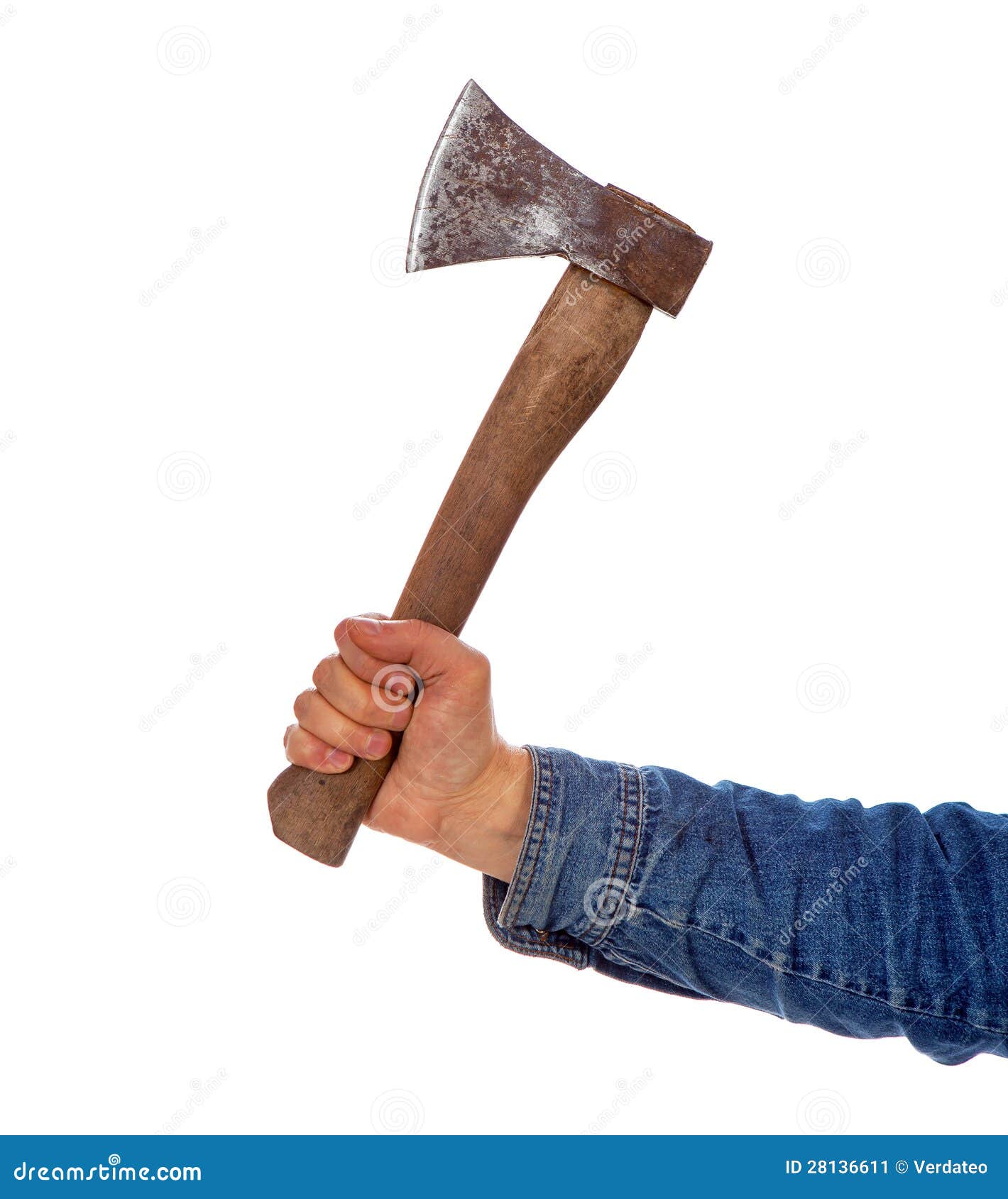 Hand holding axe stock image. Image of handle, steel - 28136611