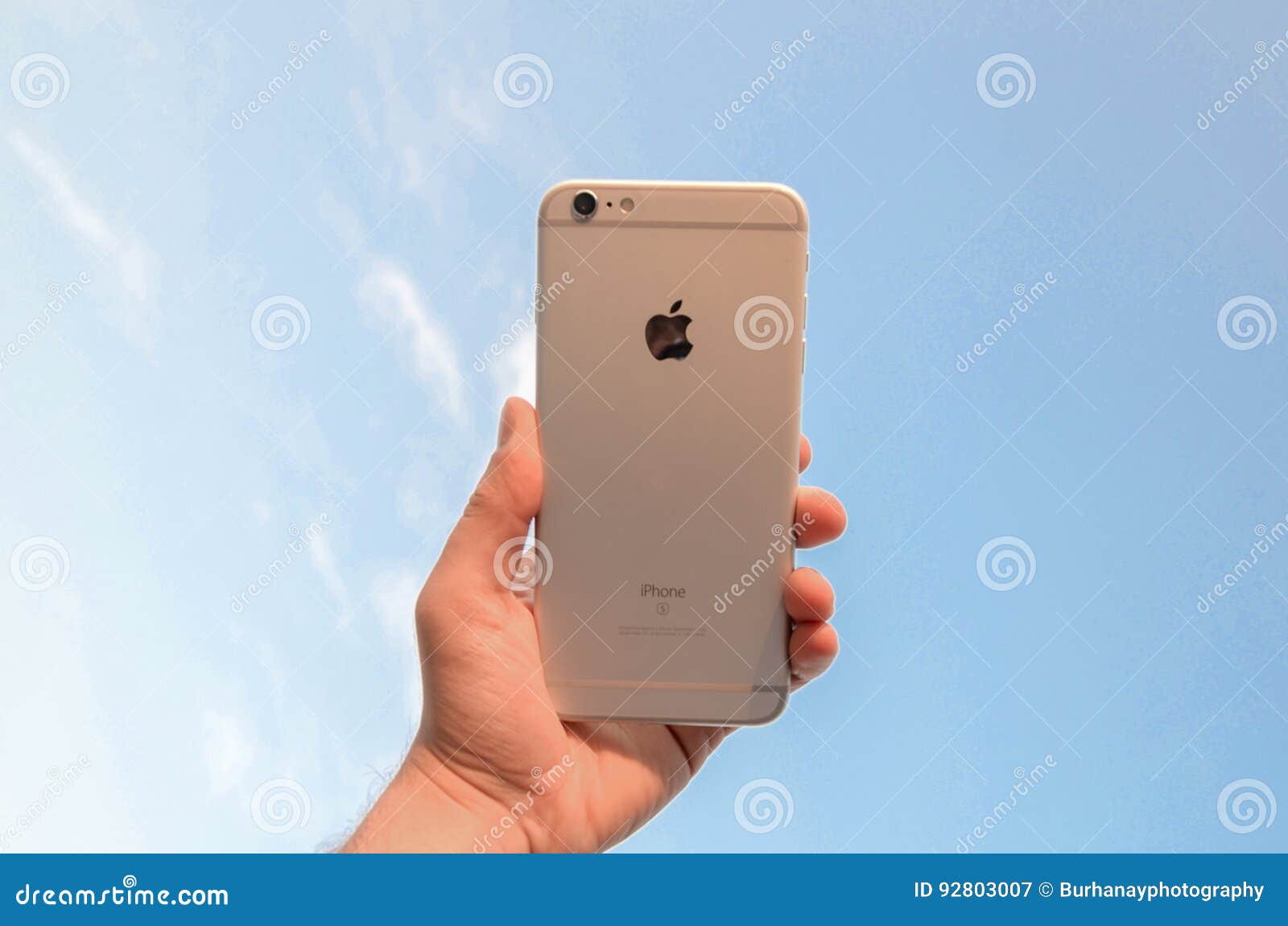 Hand Holding Backside of an I Phone 6s Plus, Silver Editorial ...