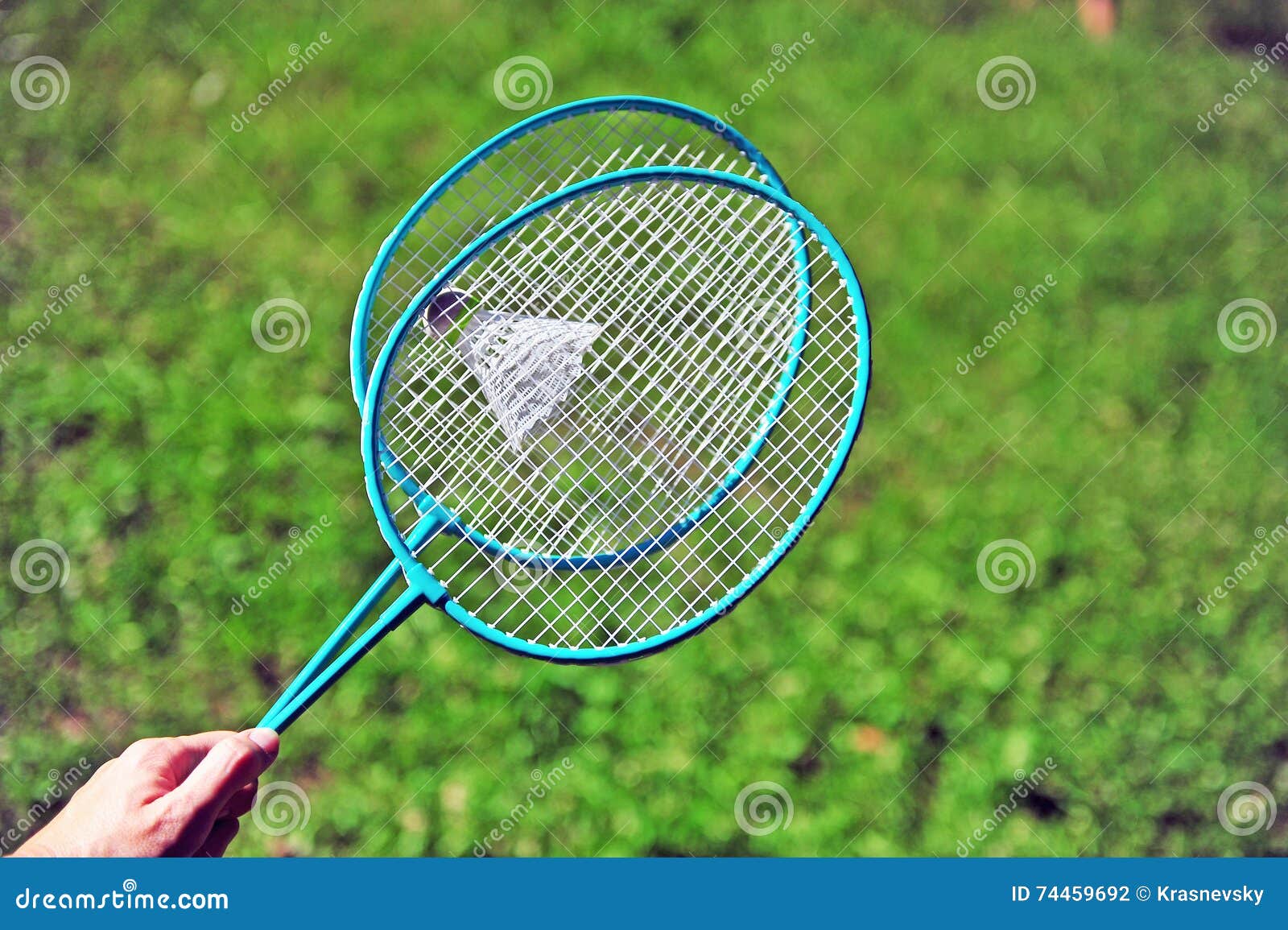Hand Holding Badminton Rackets Stock Photos - Free & Royalty-Free Stock ...