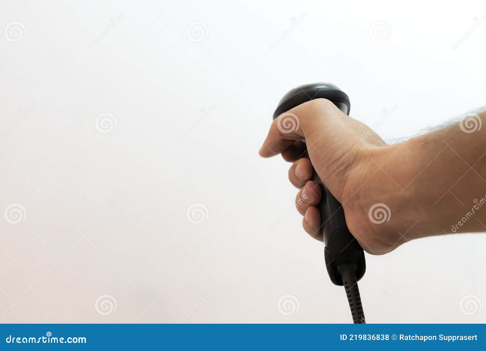 Hand Holding Bar Code Scanner Stock Photo - Image of cash, business ...
