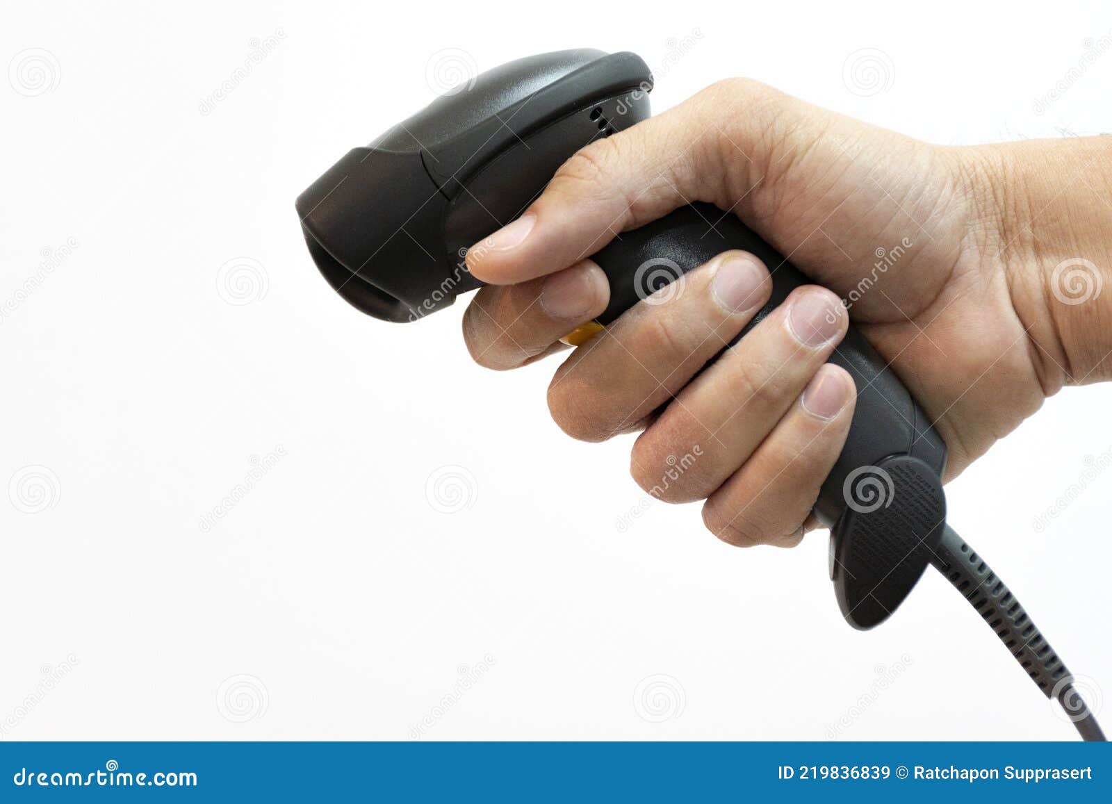 Hand Holding Bar Code Scanner Stock Image - Image of reader, commercial ...