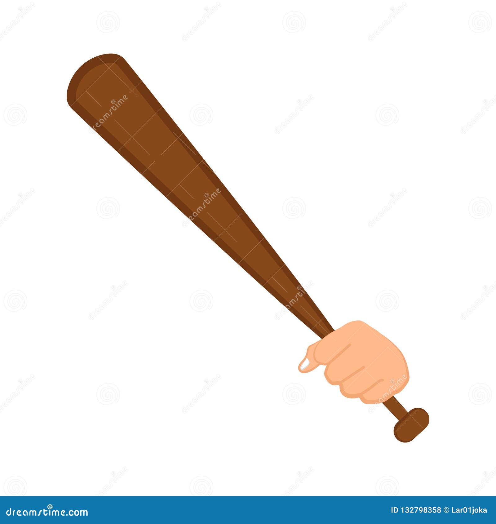 Hand Holding a Baseball Bat Stock Vector - Illustration of space ...