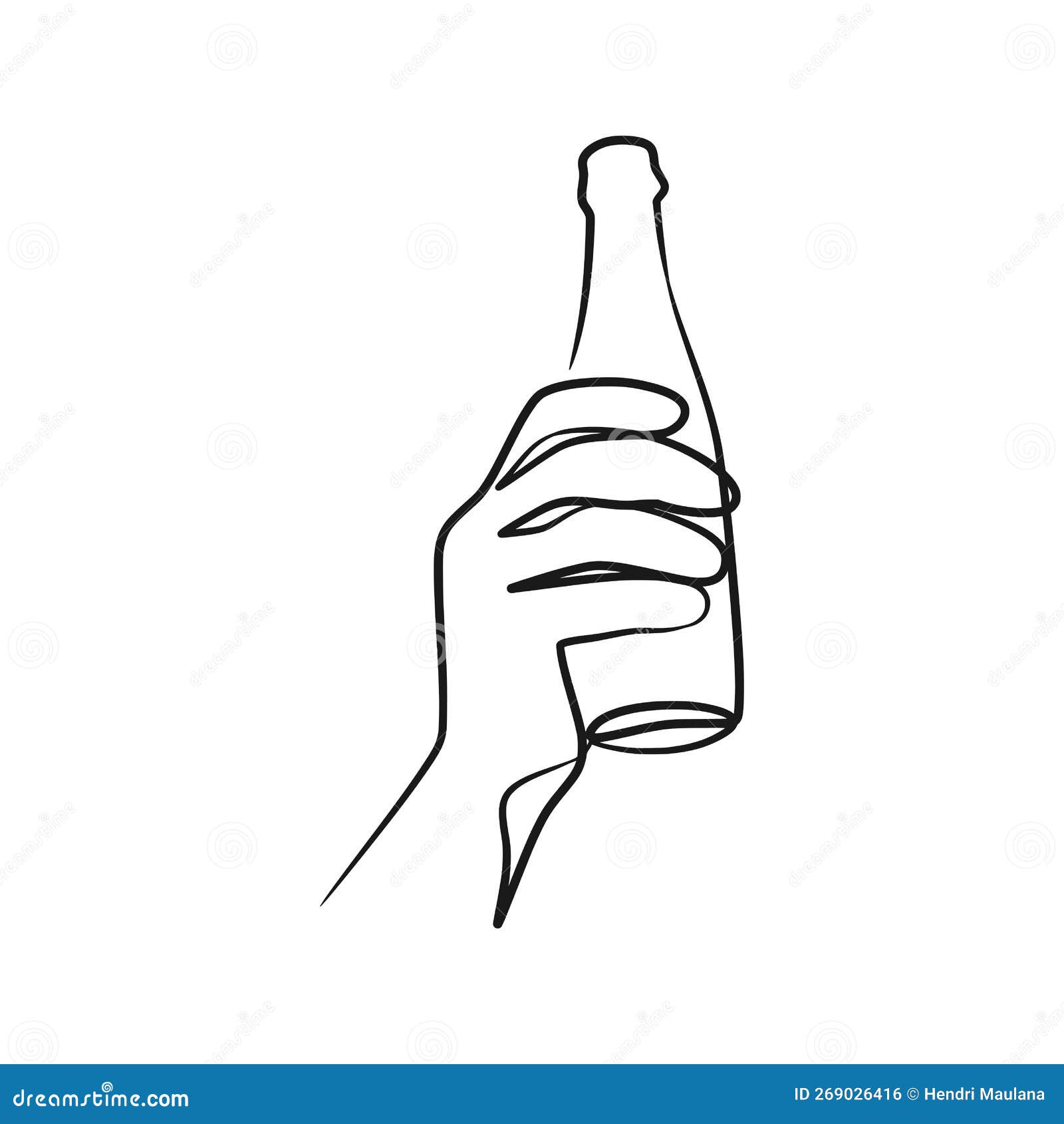 Beer. Continuous Line Drawing. Hand Drawing. Vector Illustration ...