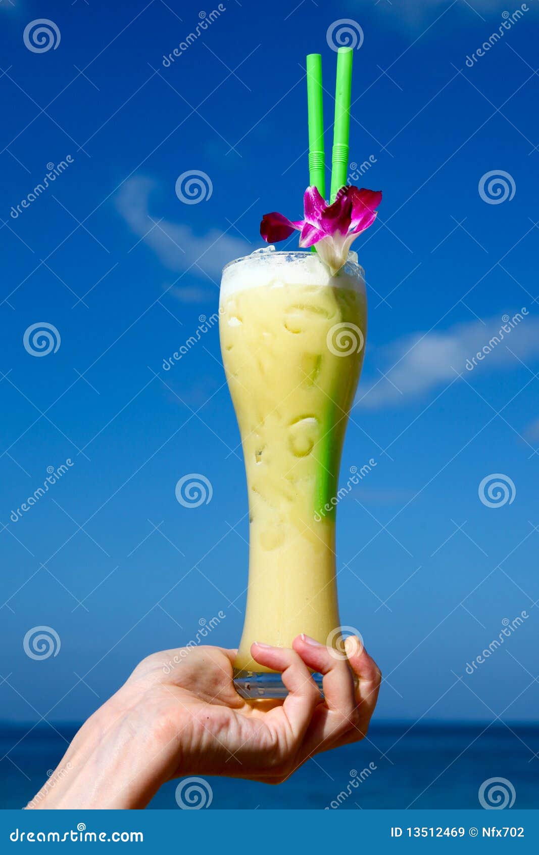Hand Holding a Big Glass of Cocktail Stock Image - Image of lush ...