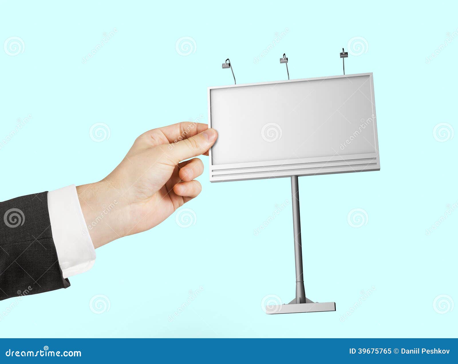 Hand holding Billboard stock image. Image of marketing - 39675765