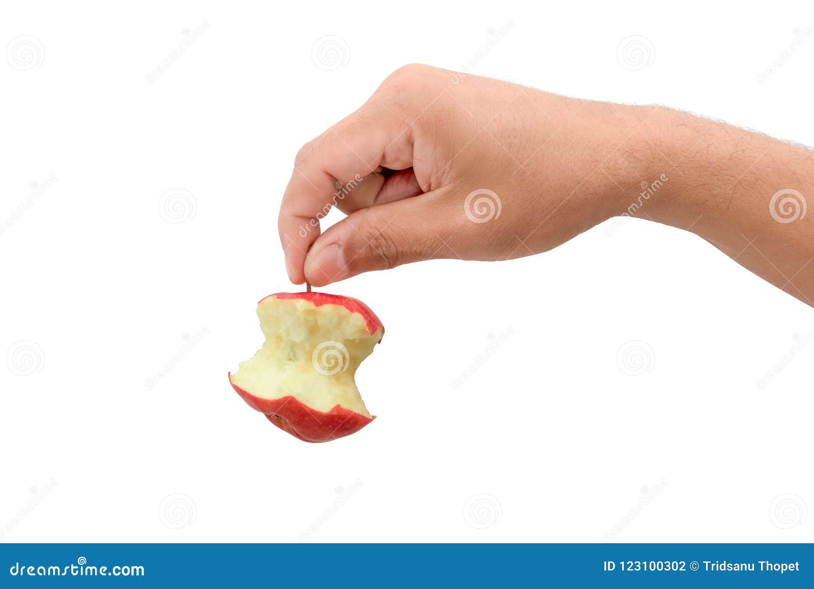 Hand Holding Bite Red Apple Stock Photo - Image of bite, bright: 123100302