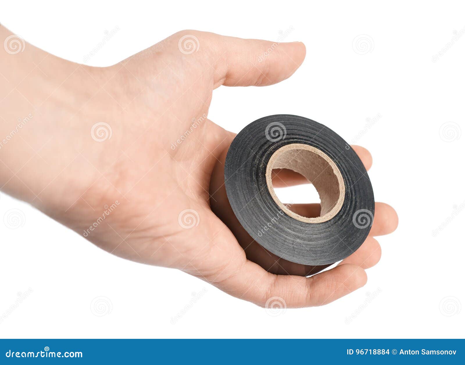 Black Electrical Wire With Plug Plugged Into Socket And Five Free ...