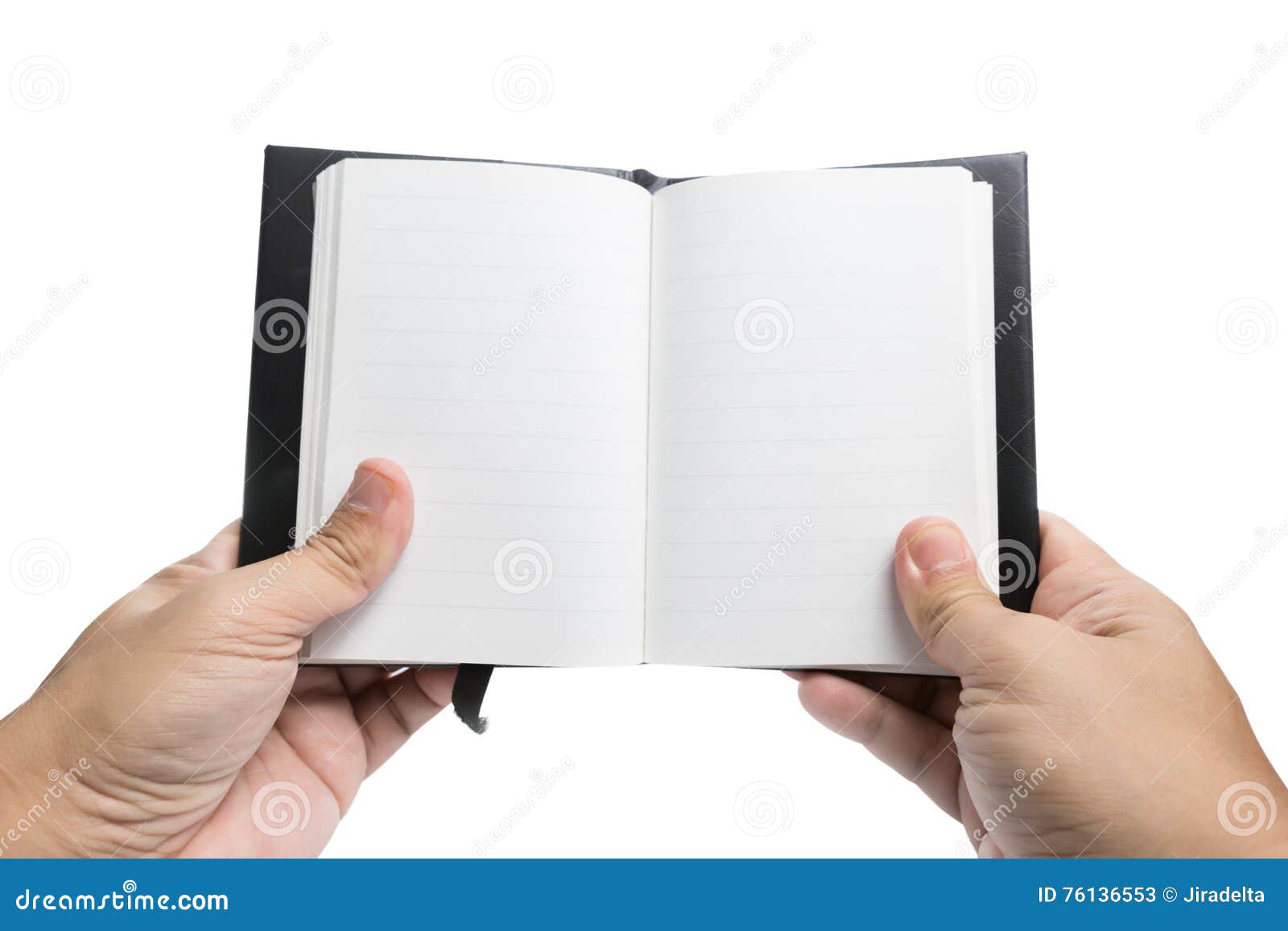 Hand Holding Black Notebook Stock Image - Image of cover, textbook ...