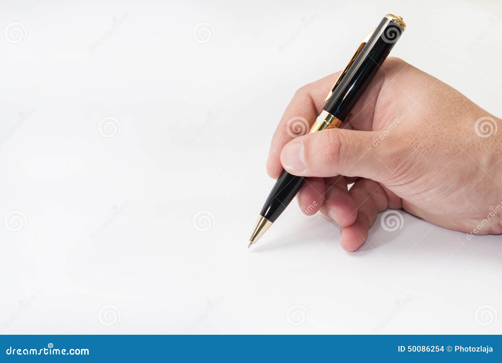 Hand Holding Black Pen and Writing Stock Photo - Image of communication ...
