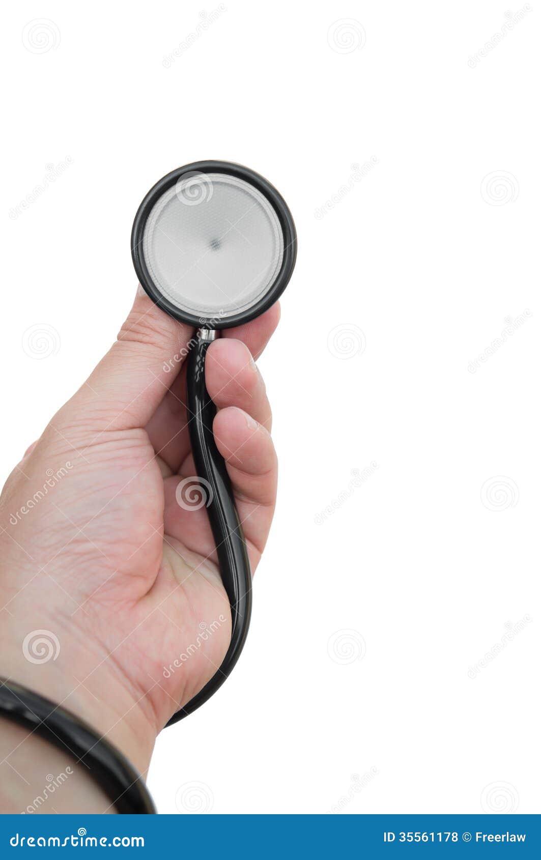 Hand Holding a Black Stethoscope Stock Photo - Image of doctor, check ...