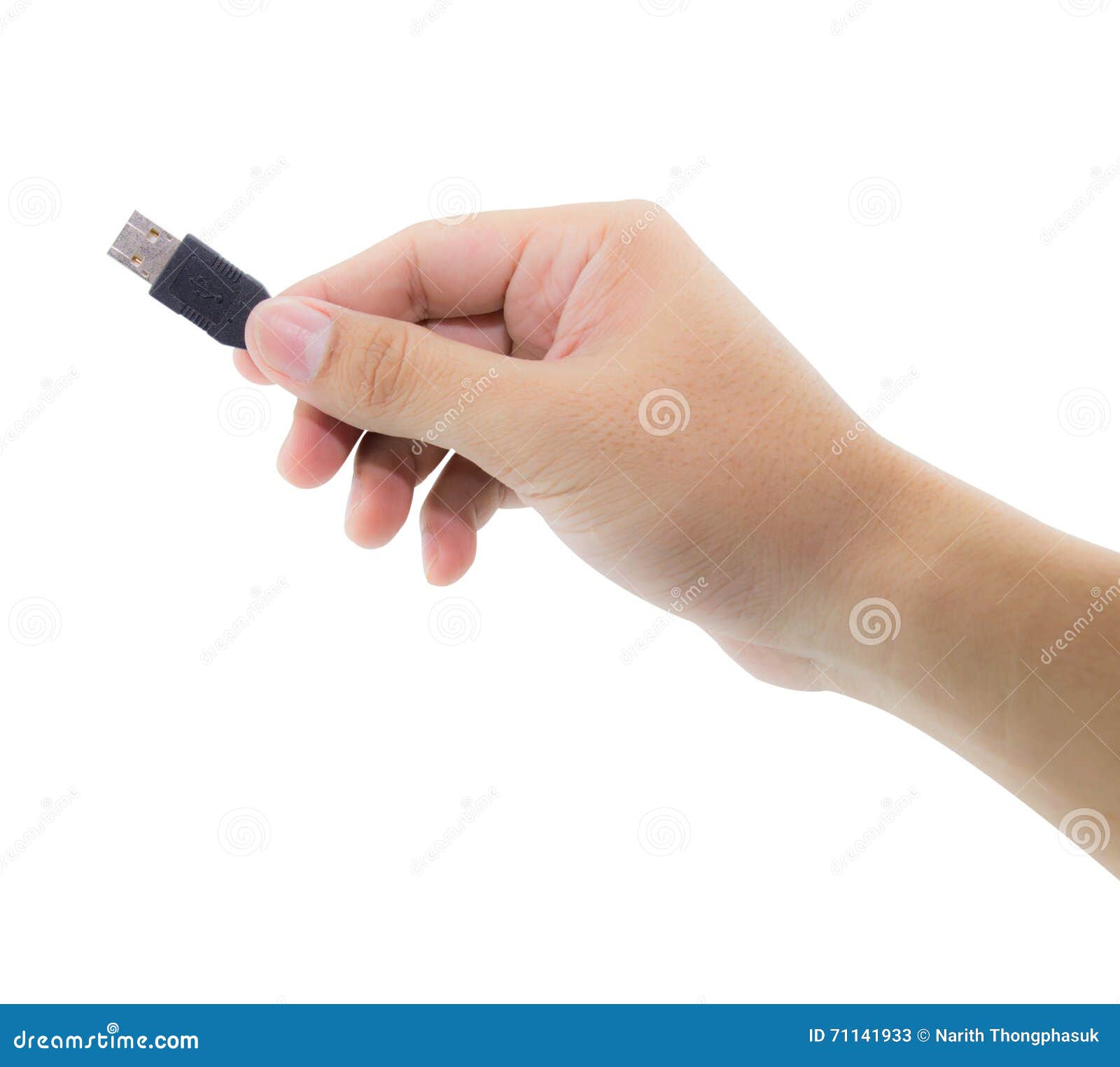Hand Holding Black USB Cable Stock Image - Image of cable, closeup ...