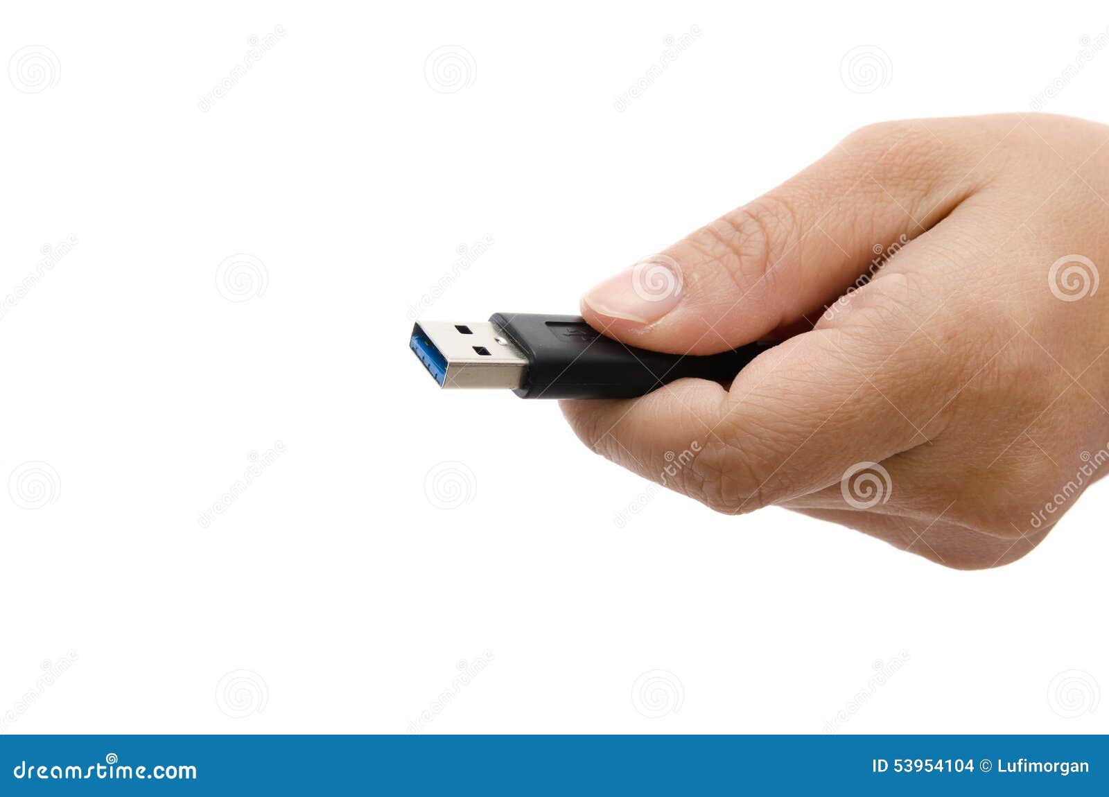 Hand Holding Black USB Data Storage Stock Photo - Image of connect ...