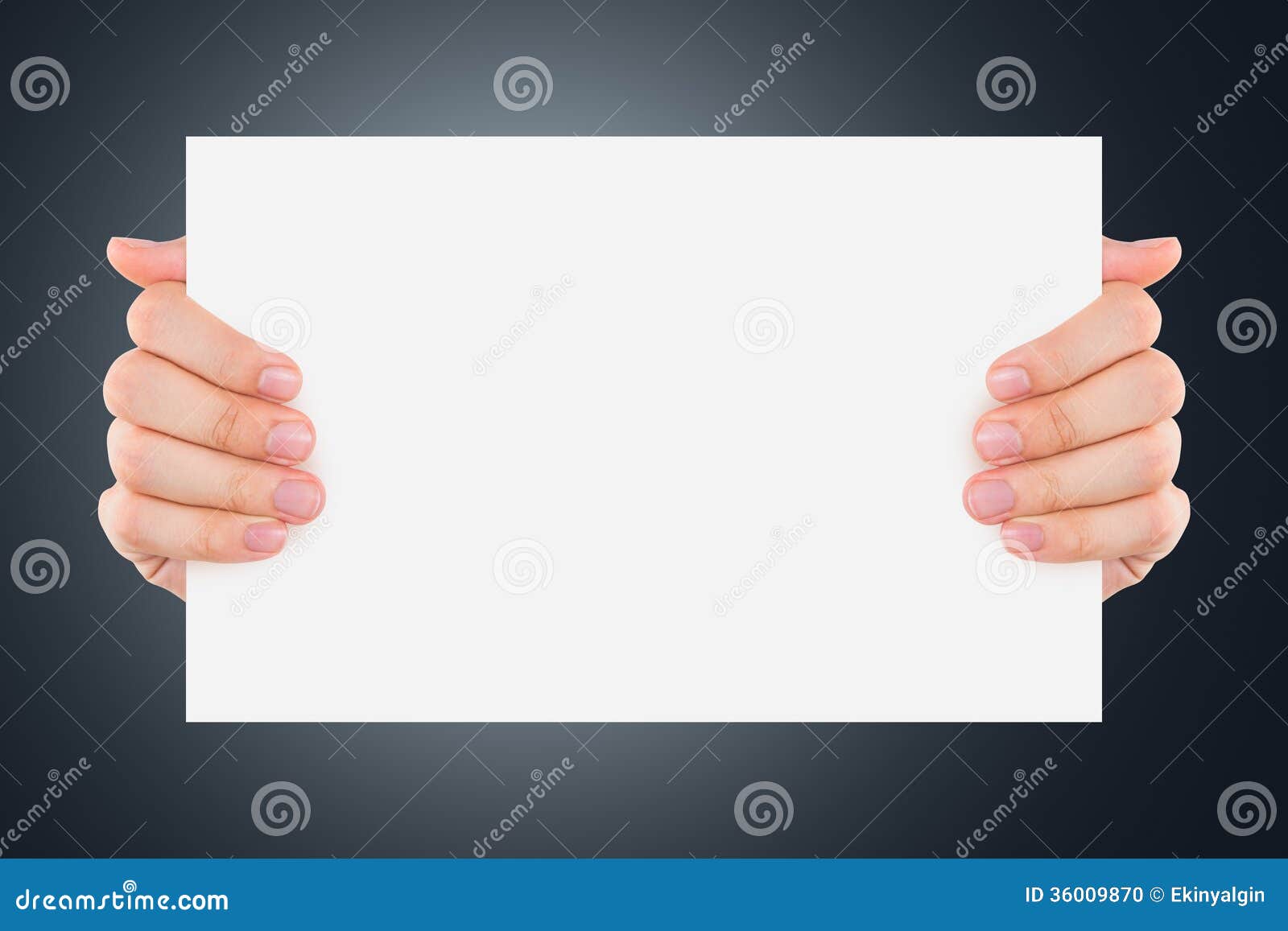 Hand Holding Blank Board stock photo. Image of close - 36009870