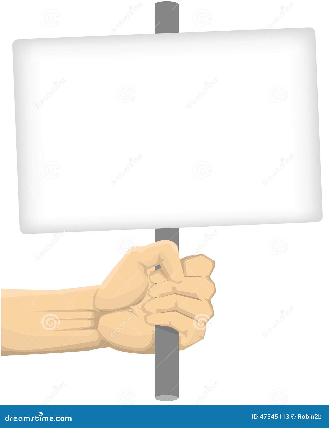 Hand Holding Blank Board stock vector. Illustration of illustation ...