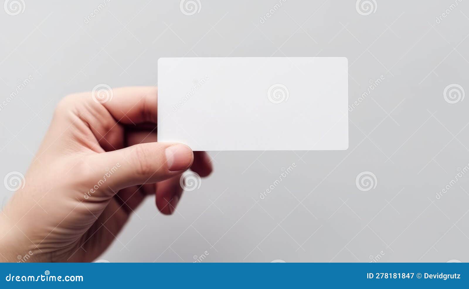 Hand Holding Blank Gift Card on White Background. Generative AI Stock ...
