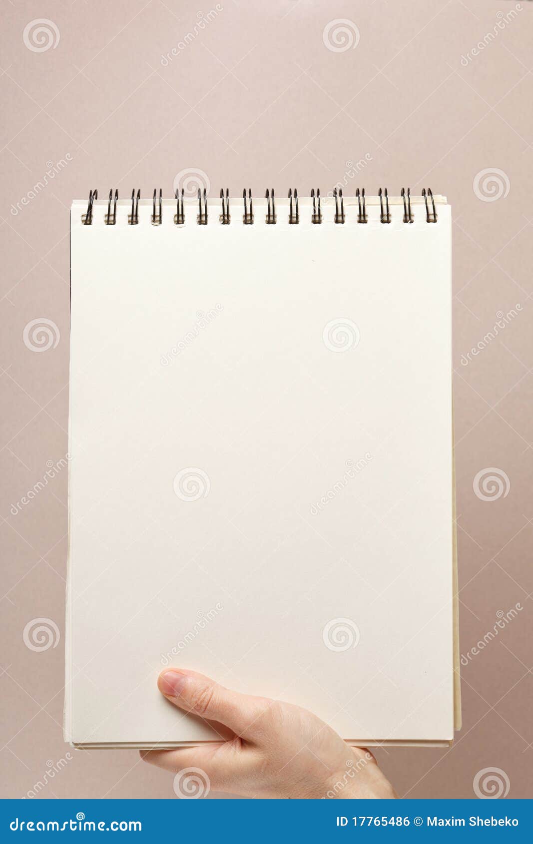 Hand holding blank notepad stock photo. Image of business - 17765486