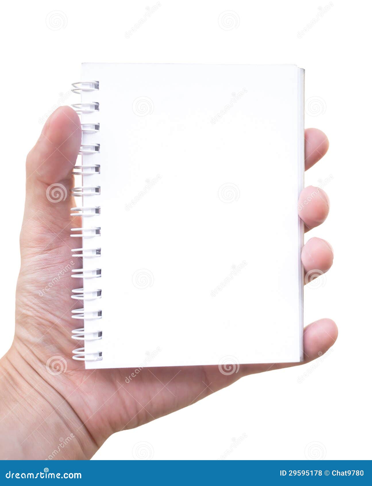 Hand holding blank notepad stock photo. Image of note - 29595178