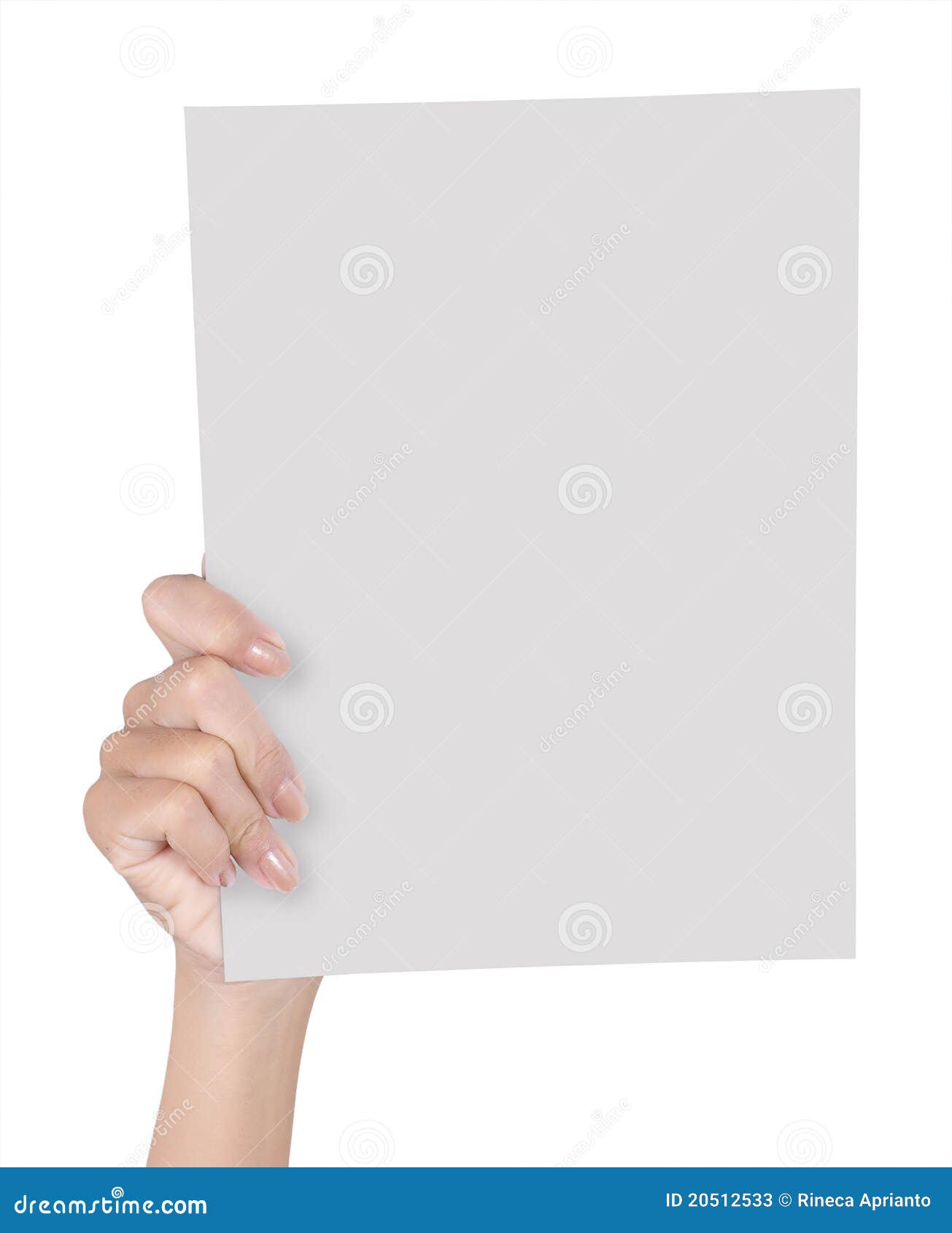 Hand holding blank paper 1 stock image. Image of education - 20512533