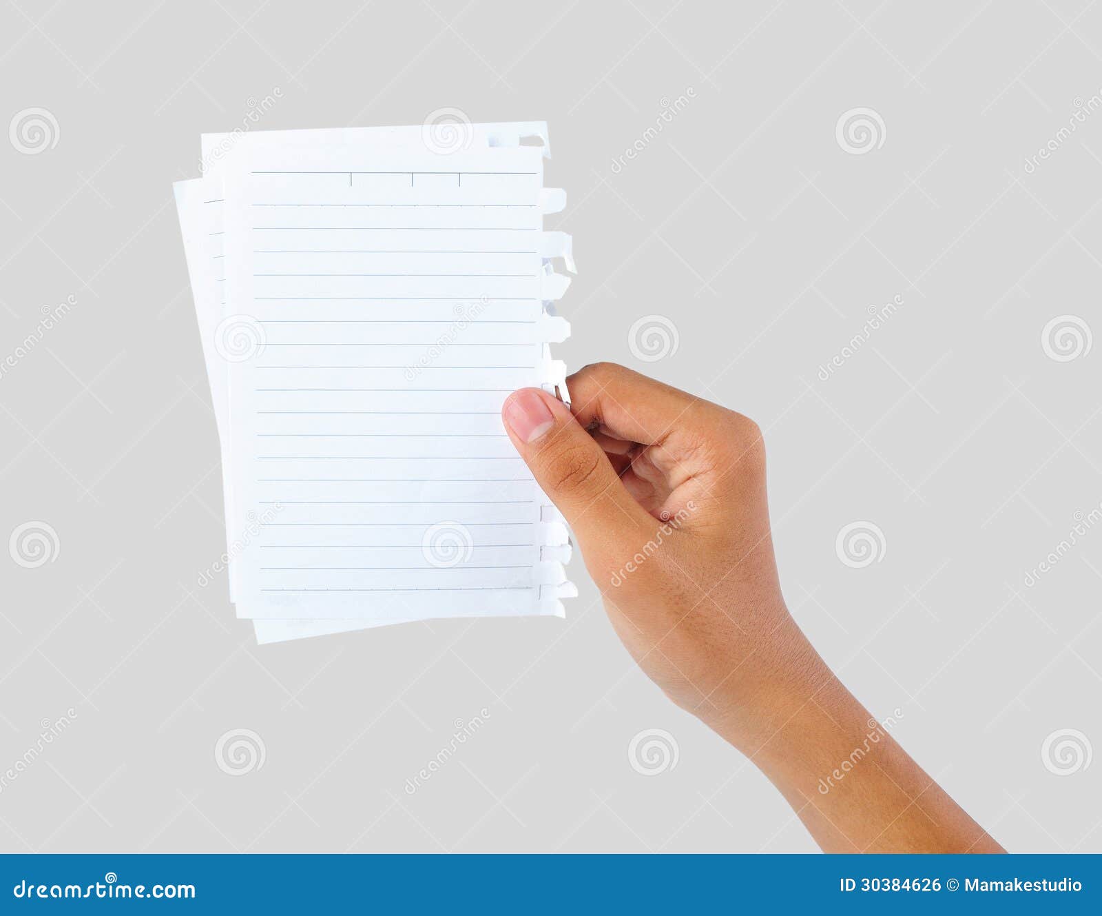 Hand holding blank papers stock photo. Image of paper - 30384626