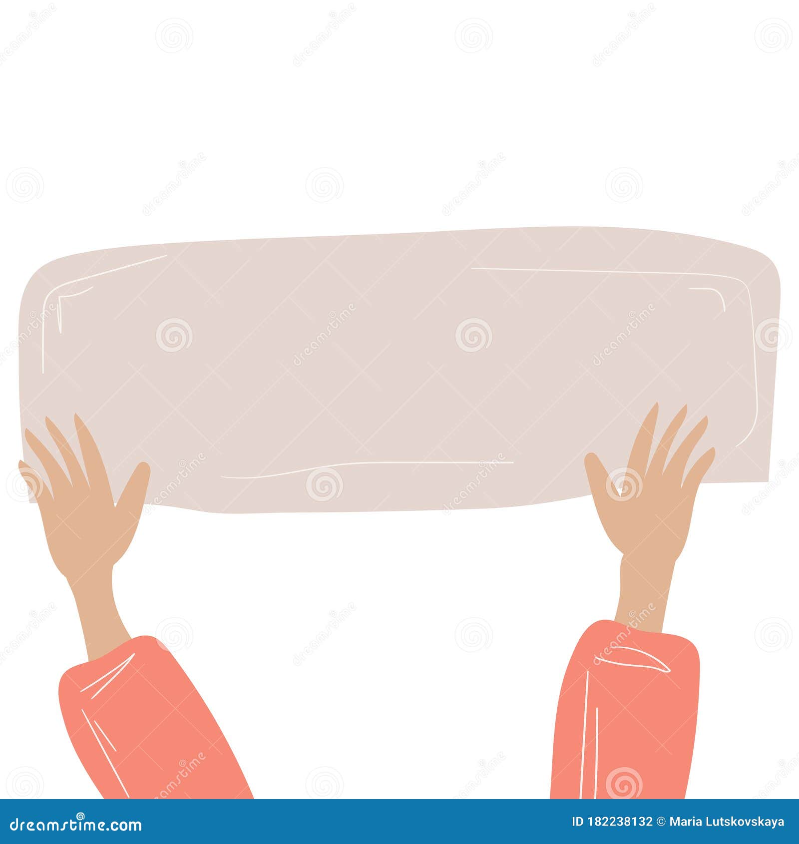 Hand Holding Blank Placard Empty Space For Text Poster Empty Protest