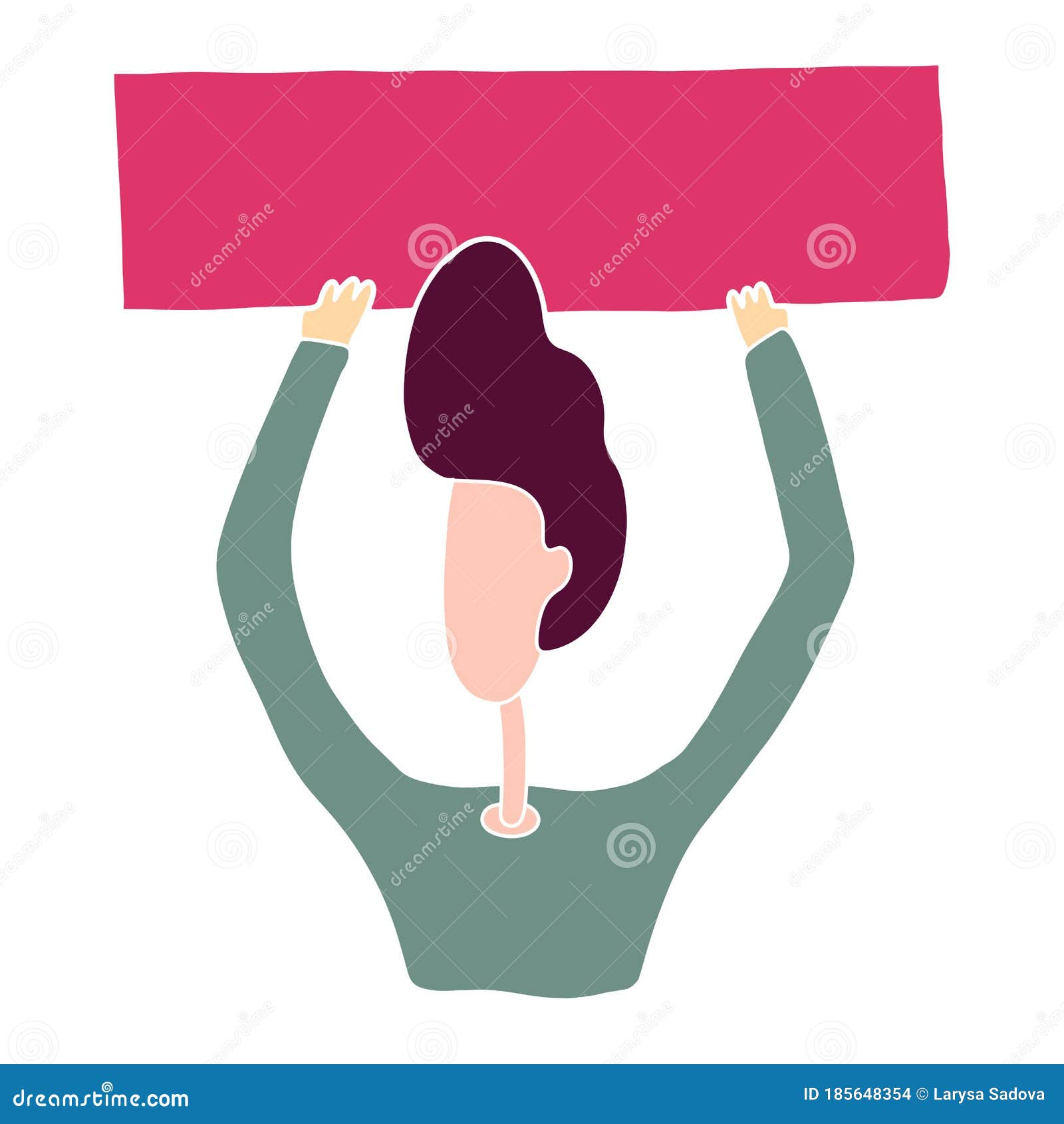 Hand Holding Blank Placard Empty Space For Text Poster Empty Protest