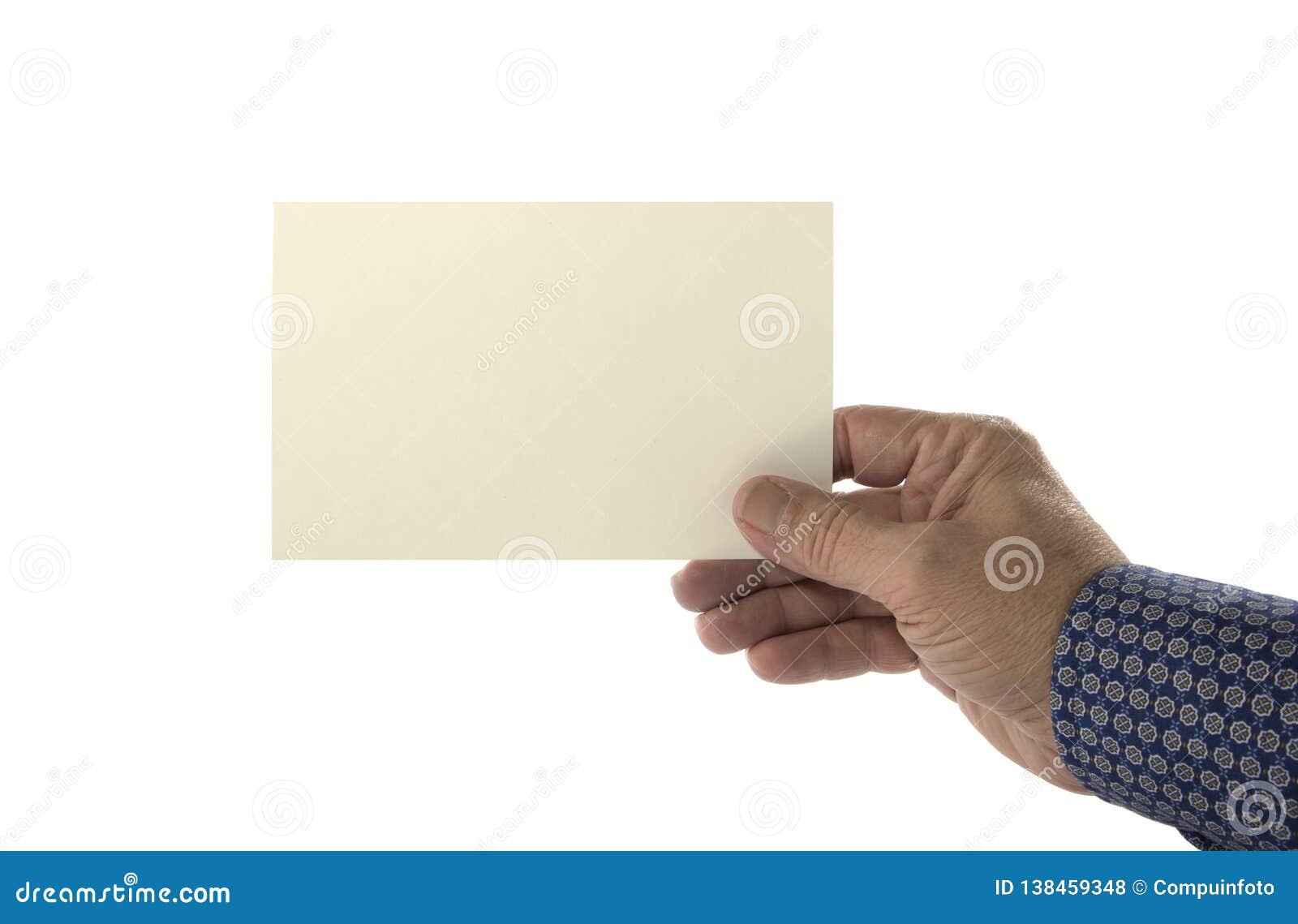 Hand Holding Blank Plain Card Stock Photo - Image of blank, holder ...