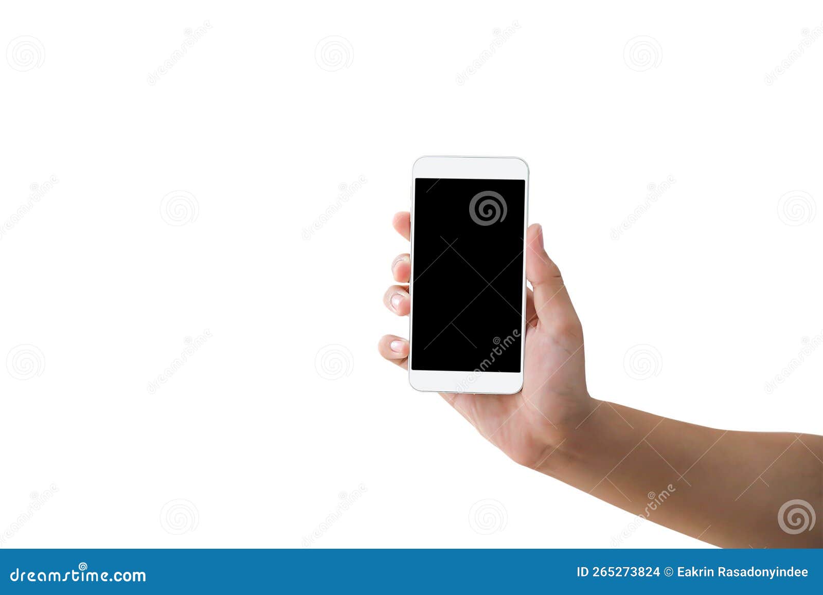 Hand Holding Blank Screen Phone or Smartphone or Tablet Isolated Stock ...