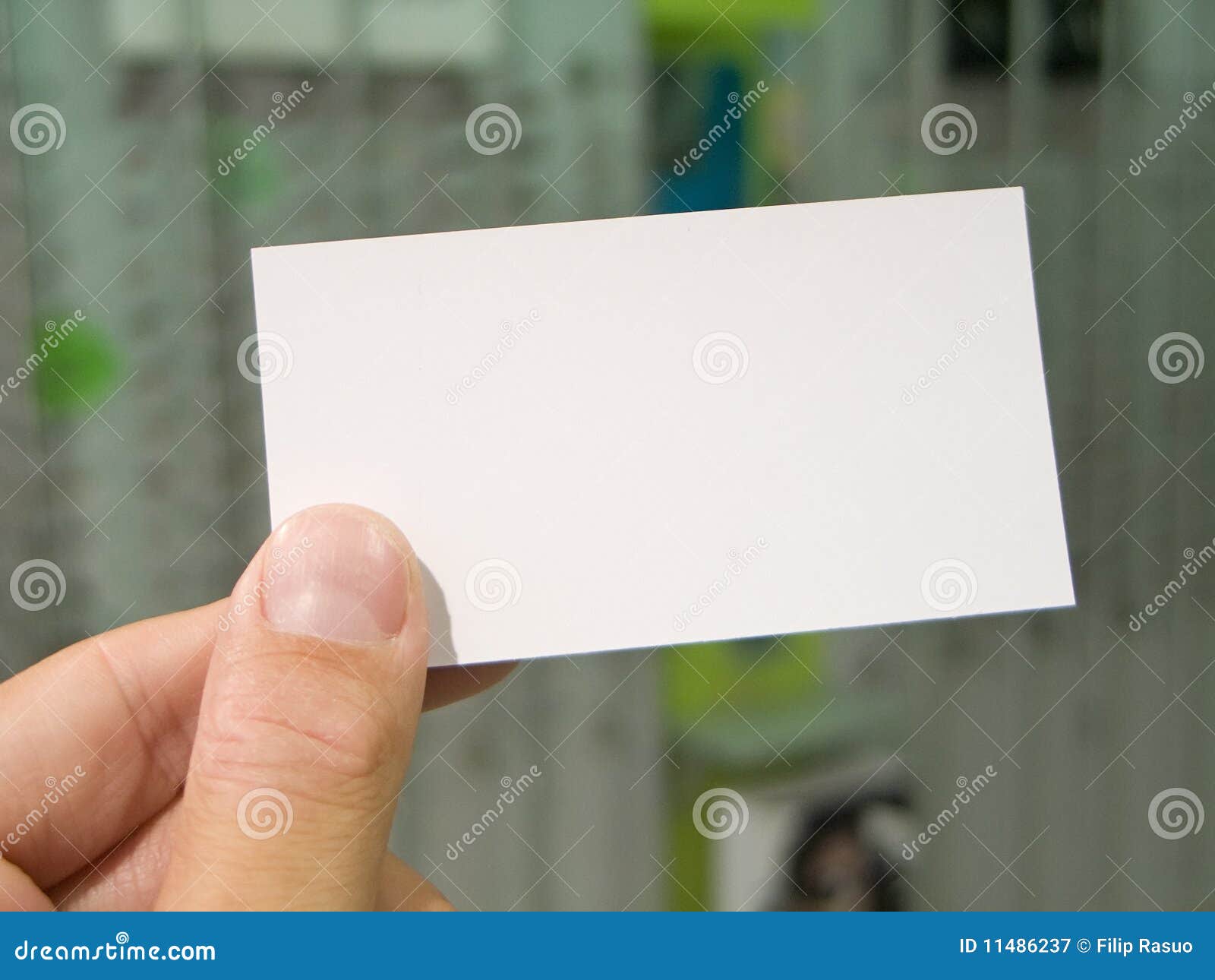 Hand Holding Blank Visit Card Stock Image - Image of commercial, blank ...