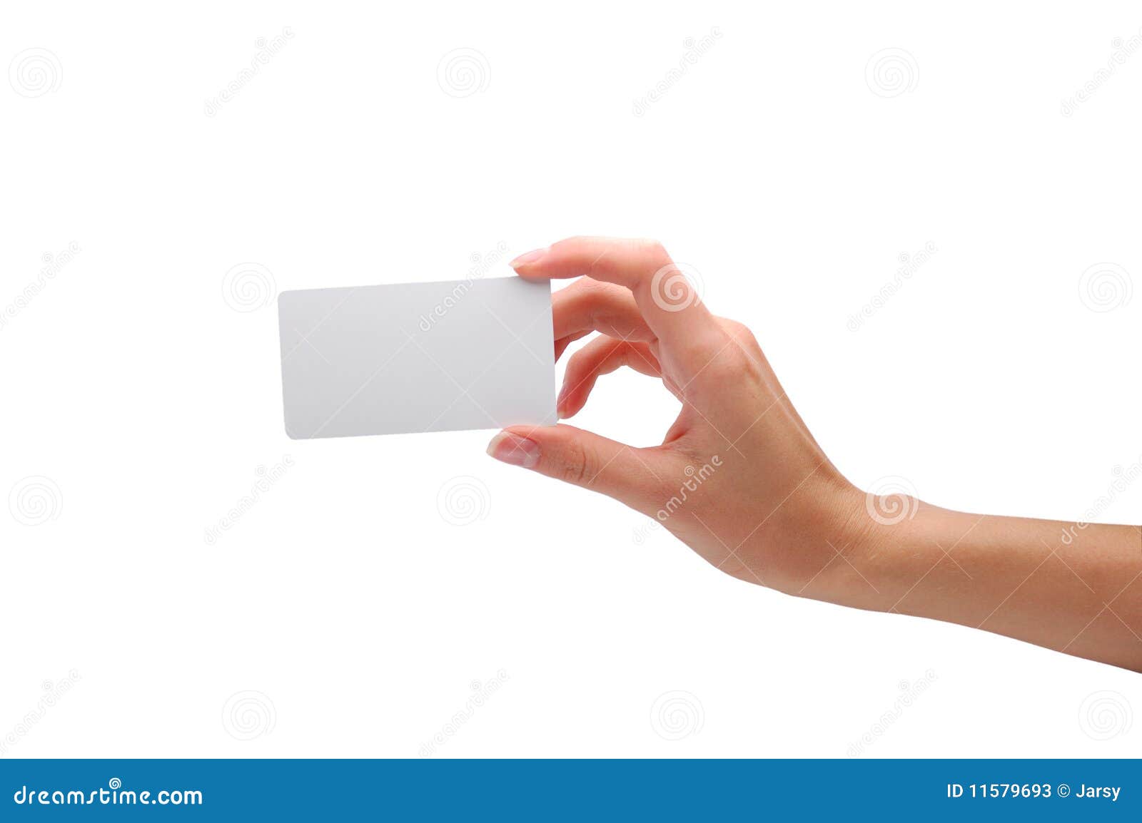 Hand Holding Blank Visiting Card Stock Image - Image of calling ...