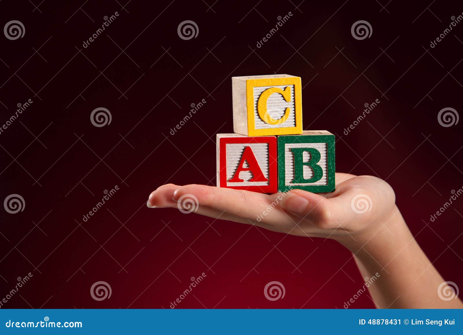 Hand holding blocks stock image. Image of background - 48878431