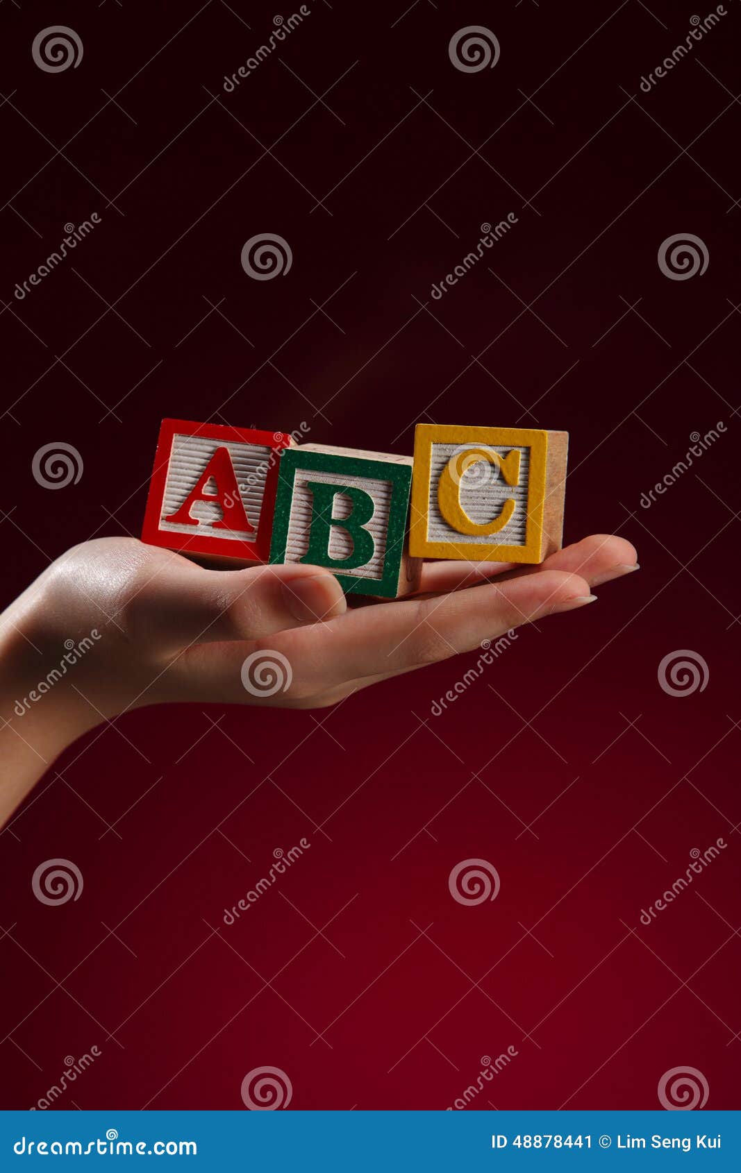 Hand holding blocks stock image. Image of person, childhood - 48878441