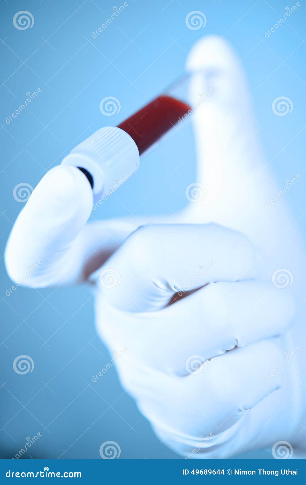 Hand Holding Blood in Test Tube Stock Photo - Image of hold, finger ...