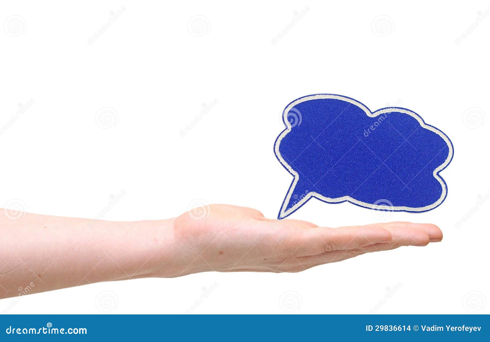Speech bubble symbol stock photo. Image of hand, bubble - 29836614