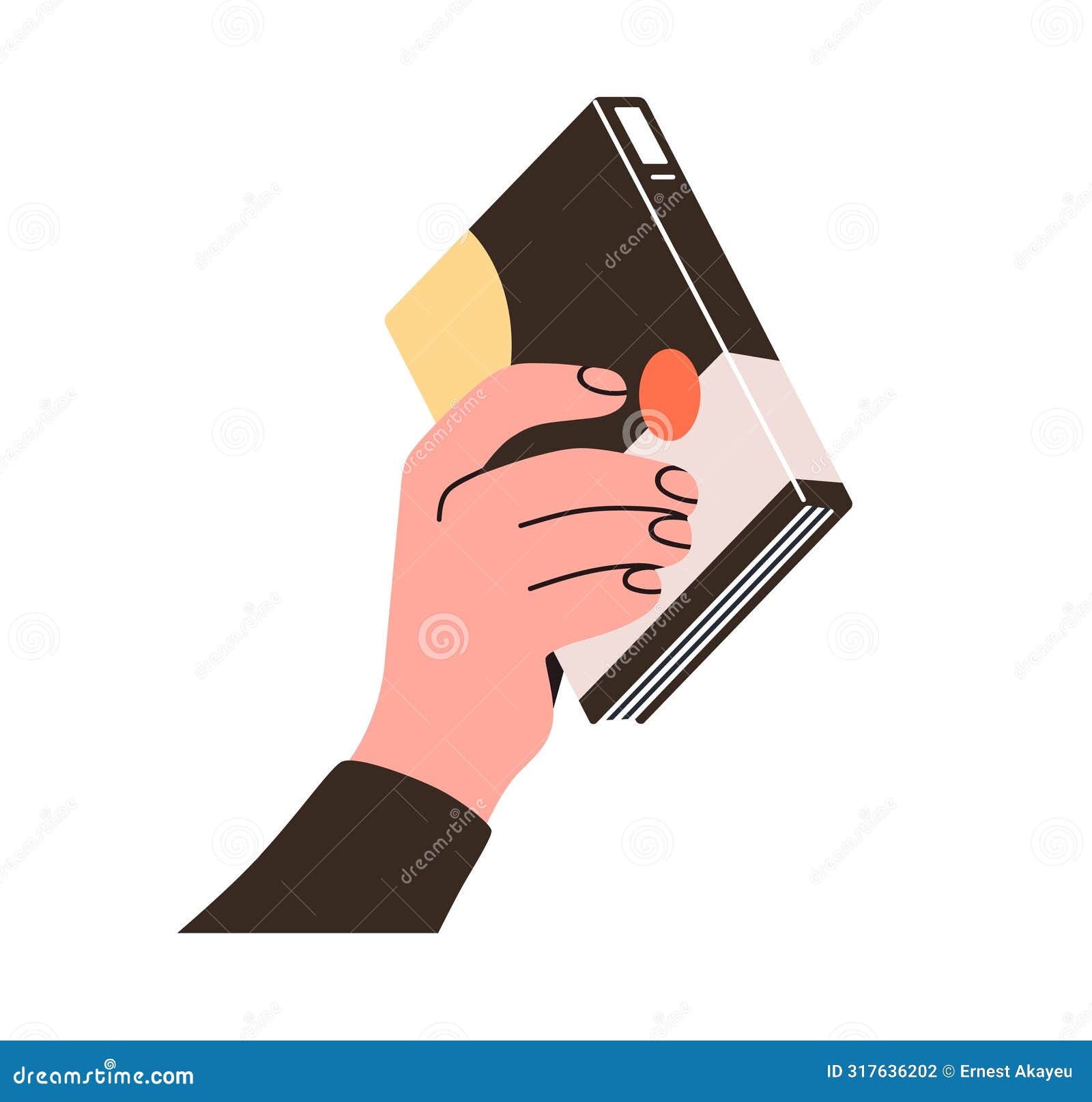 Hand Holding Book, Giving, Offering Knowledge. Recommending Literature ...