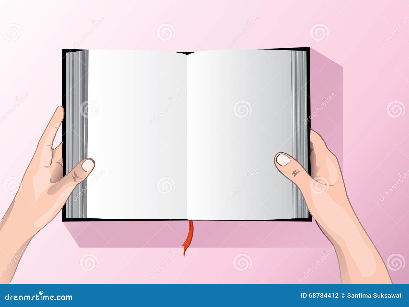 Hand Holding the Book Symbol Vector Stock Vector - Illustration of ...