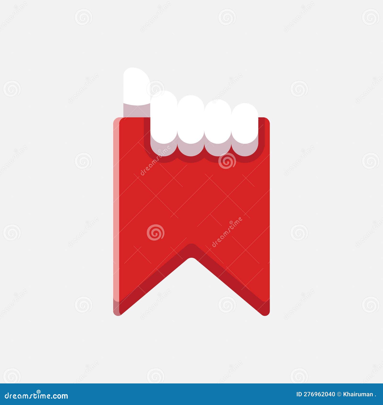 Hand Holding Bookmark Flat Icon. Clean Illustration Design Element on ...