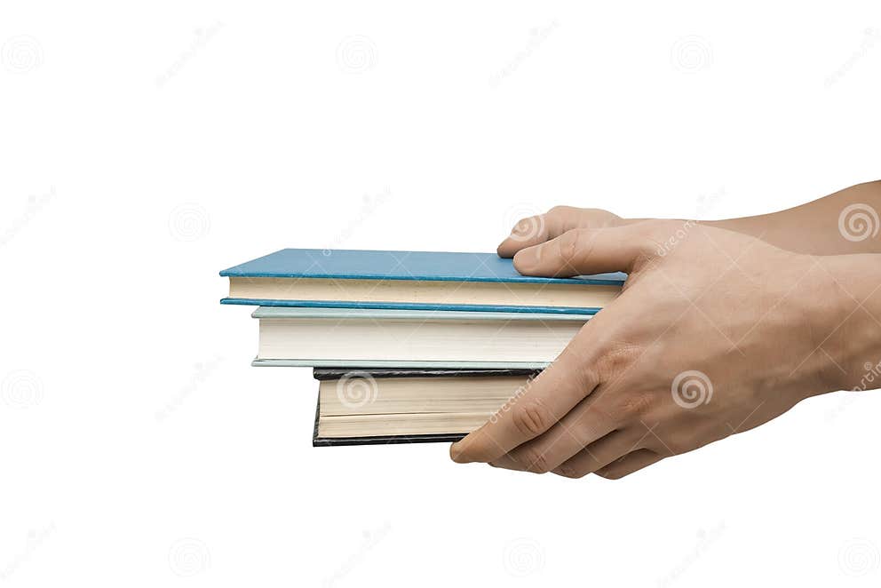 Hand holding Books stock photo. Image of hardcover, encyclopedia - 12647704