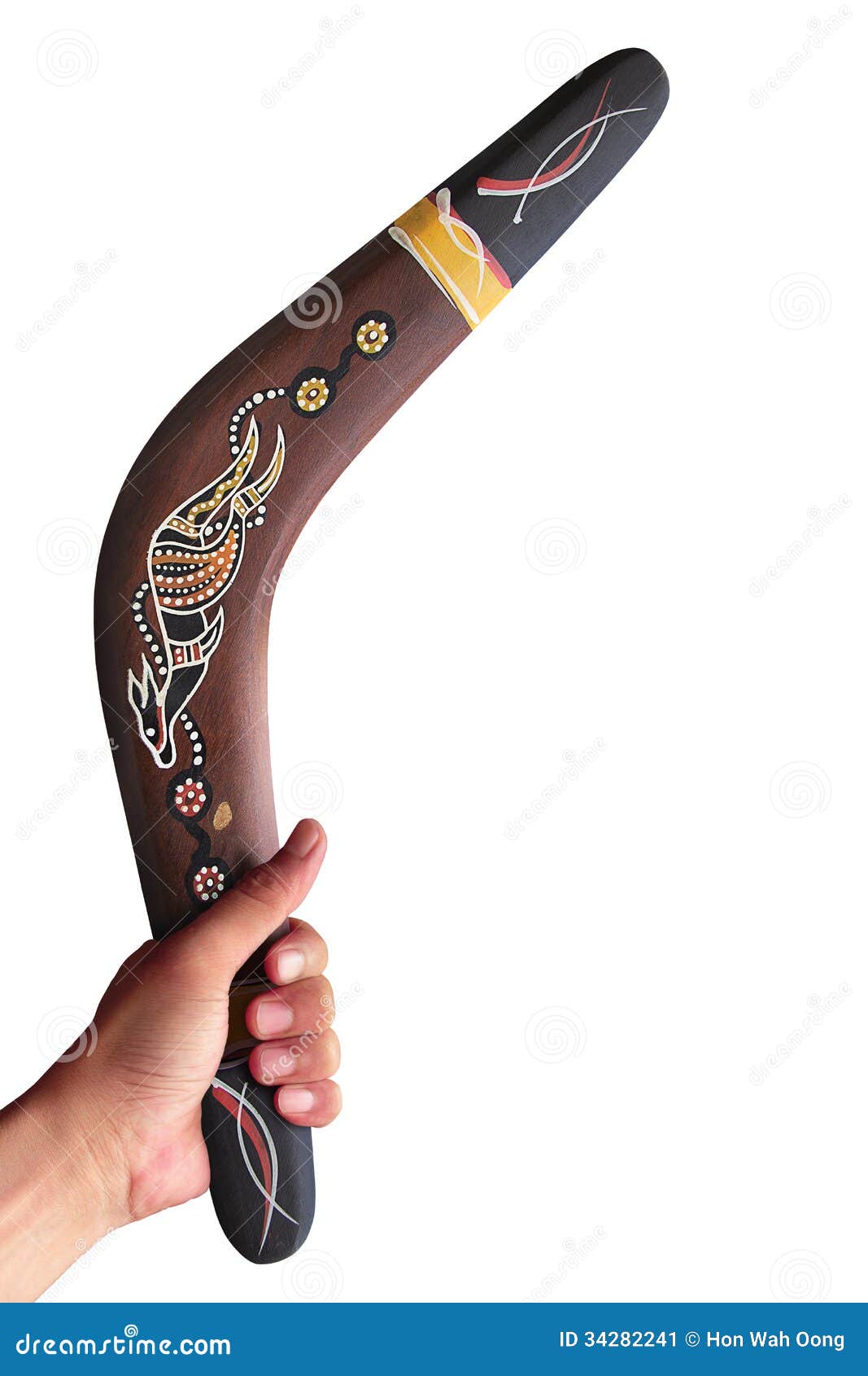 Hand Holding a Boomerang stock image. Image of object - 34282241