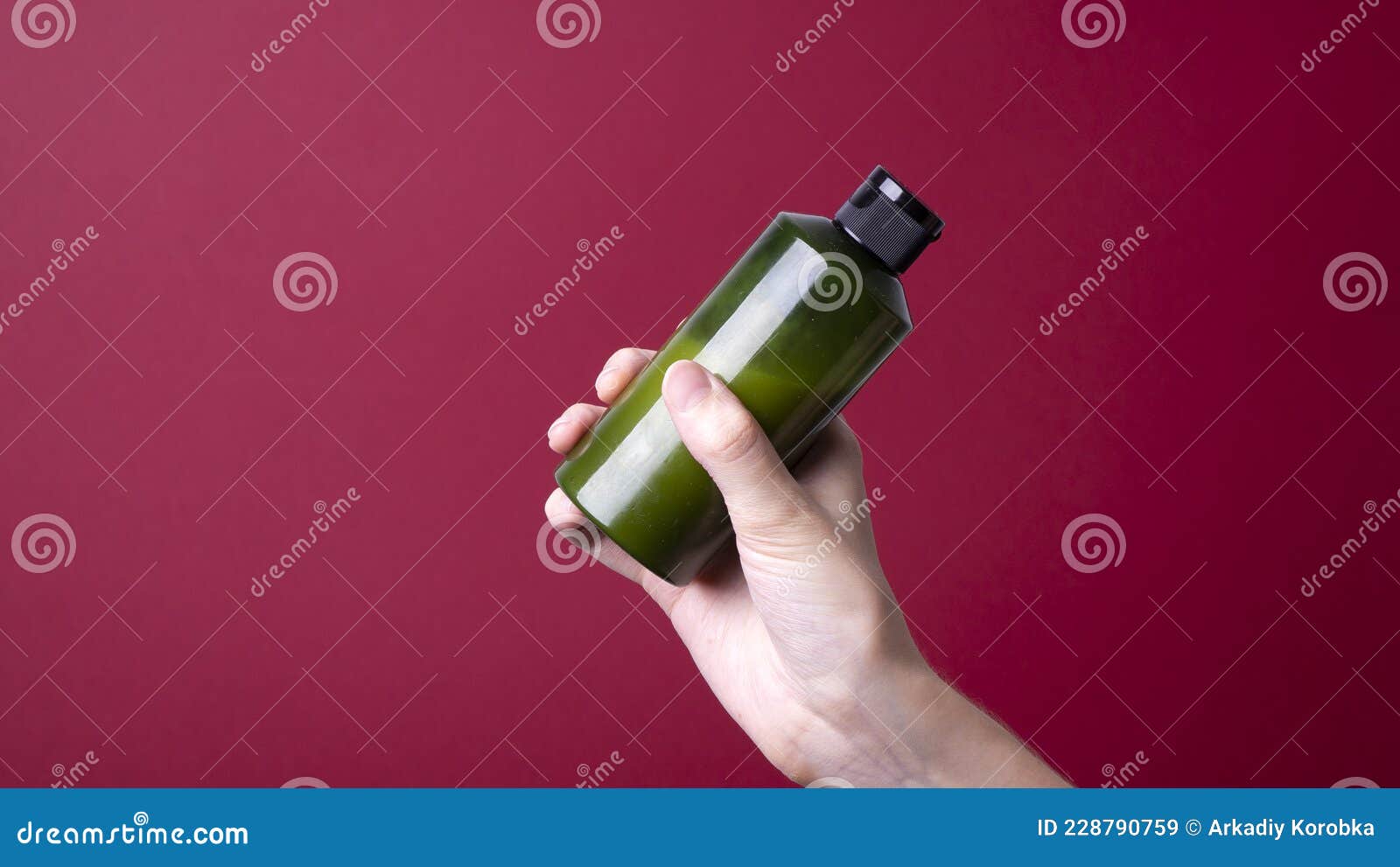 Woman`s Hand Holding a Bottle of Shampoo Stock Image - Image of beauty ...