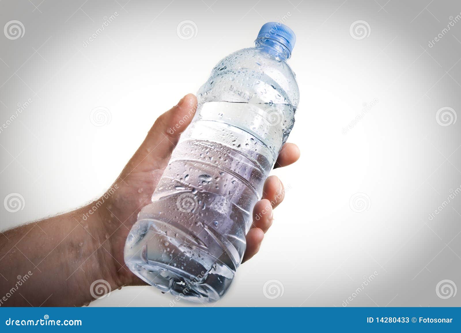Hand Holding a Bottle of Water Stock Image - Image of bubble ...