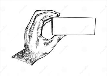 Hand Holding a Box Vector Hand Drawing Stock Vector - Illustration of ...