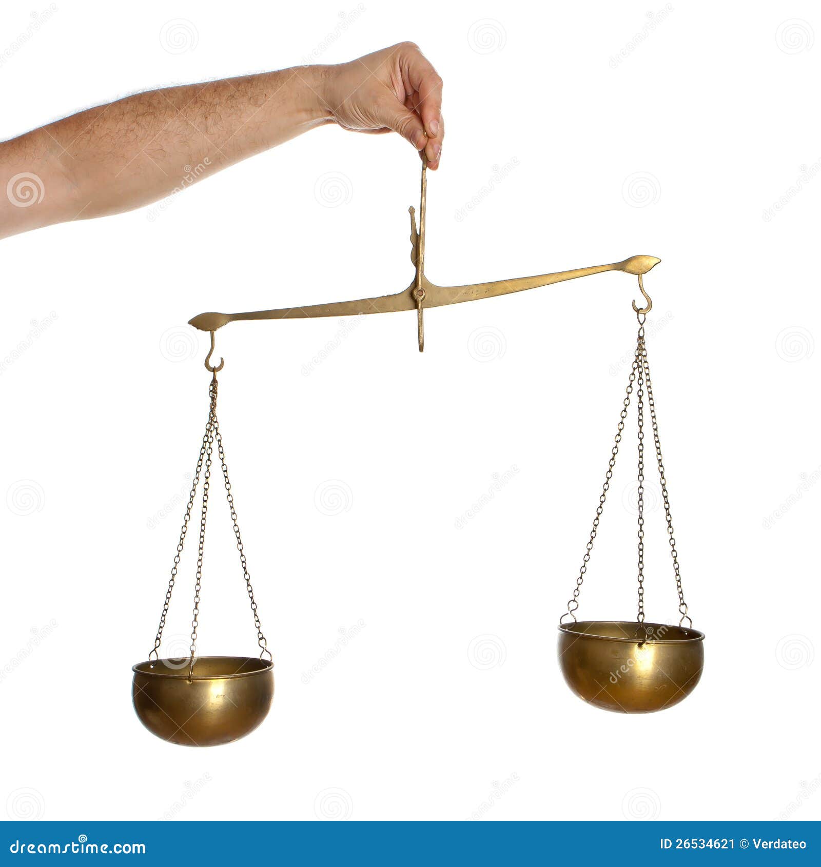 Hand Holding Bronze Balance Stock Image - Image of honesty, golden ...